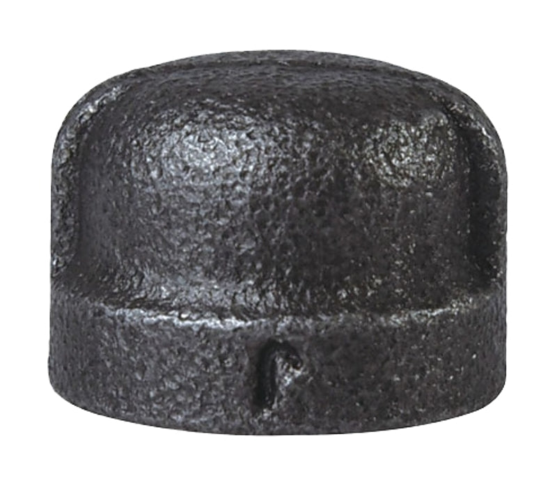 B & K B300 8 Black Pipe Cap, 1/4 in, FIP, Malleable Iron, SCH 40 Schedule, MORG6102180, B300 8 ...