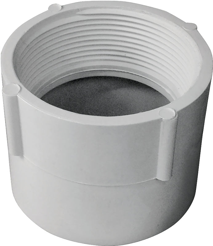 Canplas 192893 Pipe Adapter, 3 in, FNPT x Hub, PVC, White, MORG6884688, 192893, Mrosupreme.com