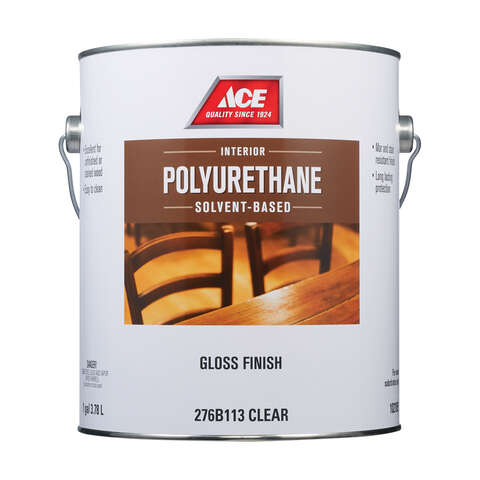 Ace Gloss Clear Solvent-Based Polyurethane Wood Finish 1 gal, Pack of 2 ...