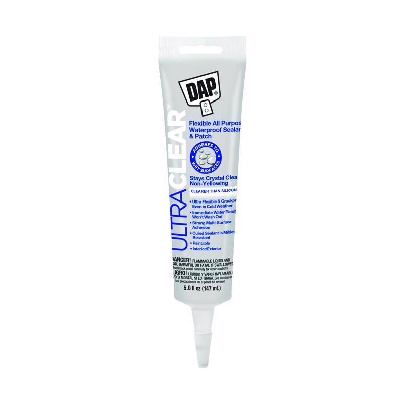 DAP Ultra Clear Synthetic Rubber All Purpose Waterproof Sealant 5 oz ...
