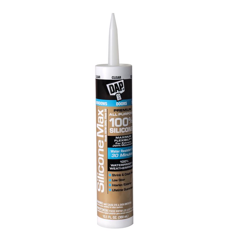 DAP Silicone Max Clear Silicone All Purpose Sealant 10.1 oz, Pack of 12 ...