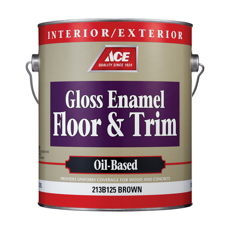 Ace Gloss Brown Oil-Based Floor Paint 1 gal, Pack of 4 – Mrosupreme.com