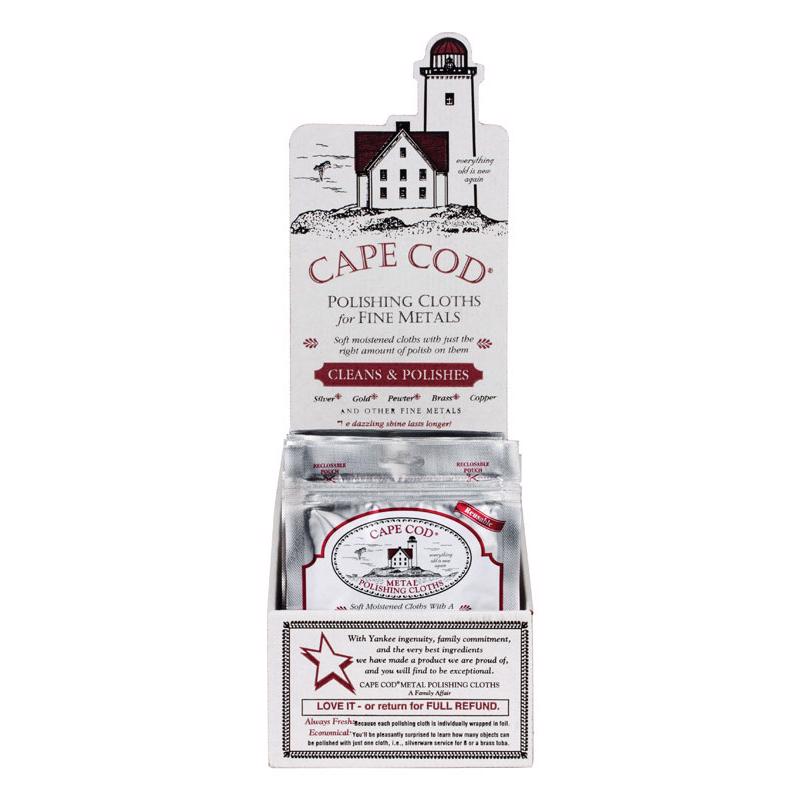 Cape Cod Vanilla Scent Fine Metal Cleaner and Polish 0.53 oz Cloth, Pa ...