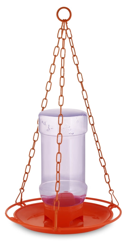 Perky-Pet 253 Jelly Feeder, 32 oz, 3-Port/Perch, Plastic, Orange, Hang ...