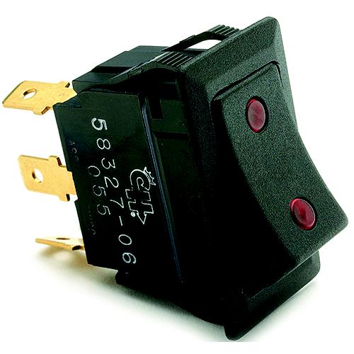 Cole Hersee 5832706BP Weather Resistant Rocker Switch w/Dependent Pilot ...