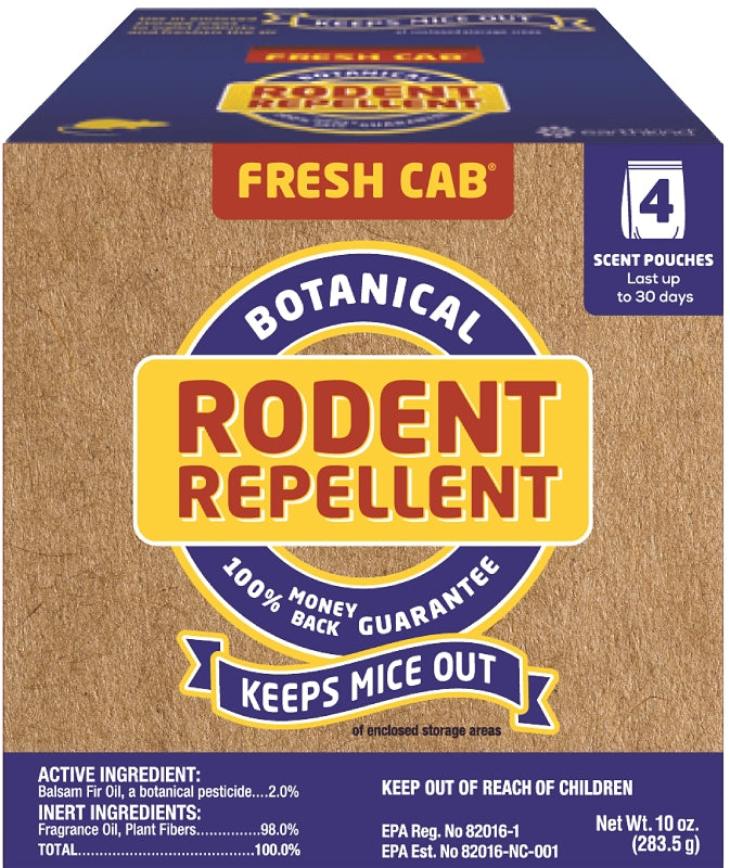 Fresh Cab FC4P36D12 Animal Repellent, 125 sq-ft Coverage, Repels: Rode ...
