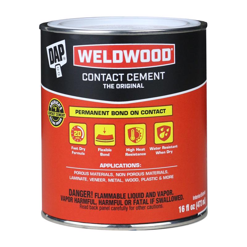 DAP Weldwood High Strength Rubber Tan Contact Cement 1 pt, MACE12948 ...