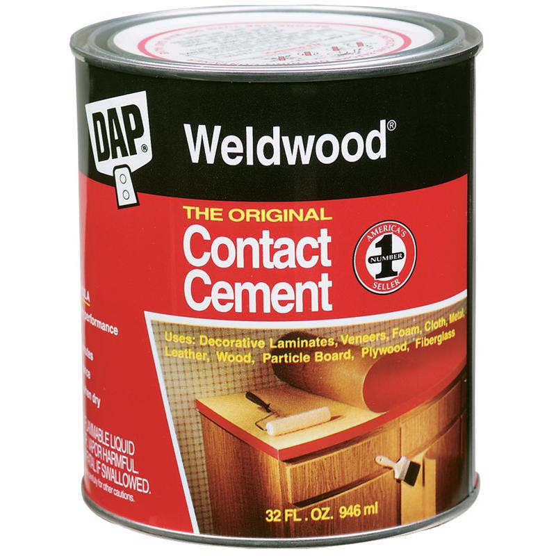 DAP Weldwood High Strength Rubber Tan Contact Cement 1 qt – Mrosupreme.com