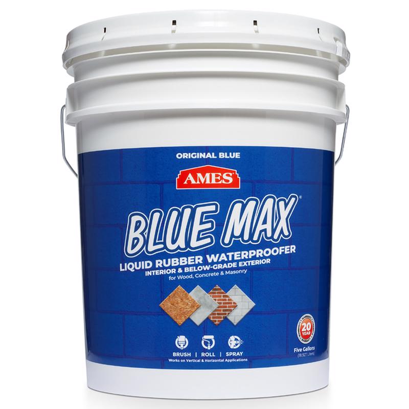 AMES Blue Max Liquid Rubber Blue Waterproof Coating 5 gal, MACE1374453 ...