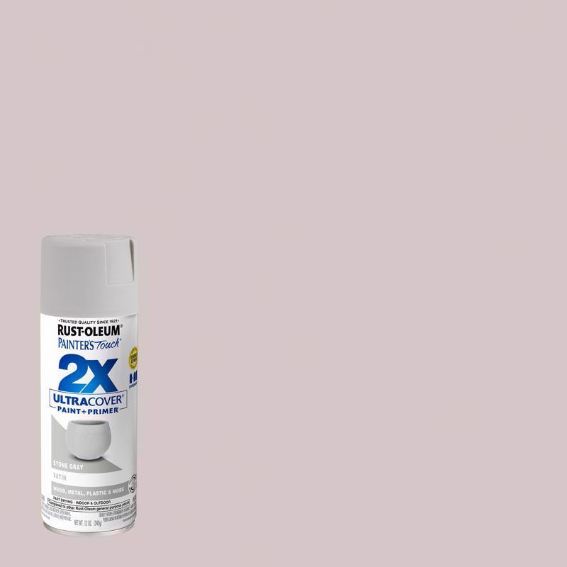 Rust-Oleum Painter's Touch 2X Ultra Cover Satin Stone Gray Paint+Primer ...