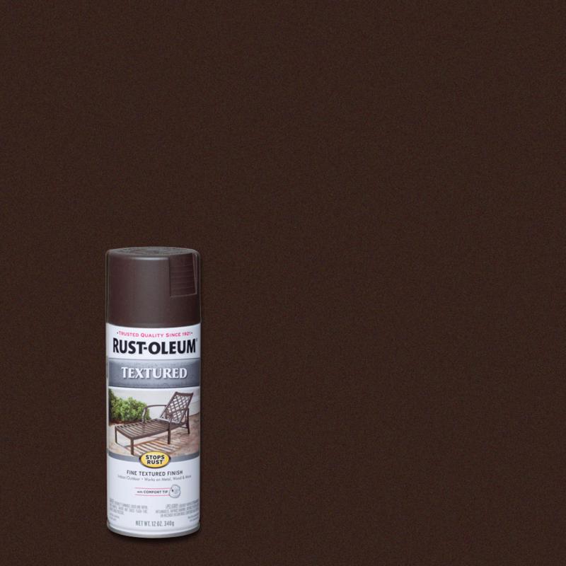 Rust-Oleum Stops Rust Textured Dark Brown Spray Paint 12 oz ...