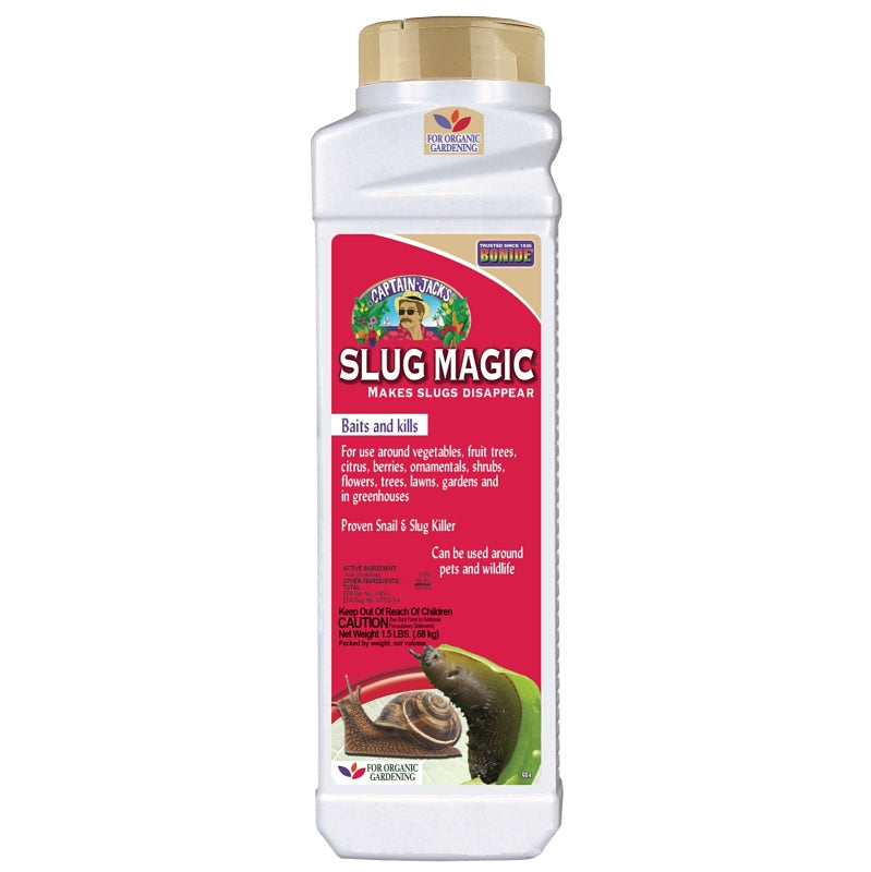 Bonide Slug Magic 904 Slug and Snail Killer, Solid, 1.5 lb Bottle ...
