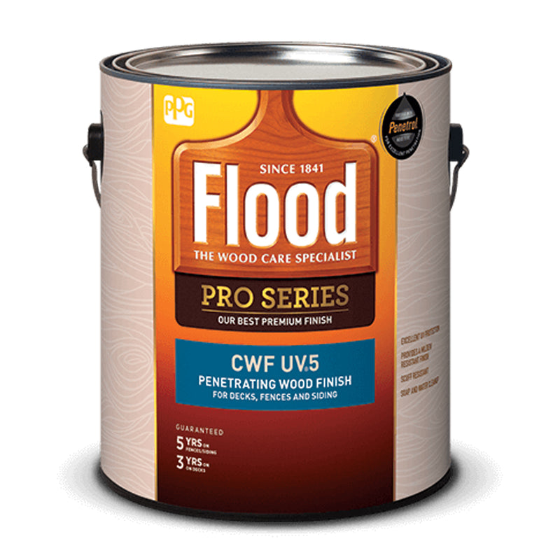 Flood CWF-UV 5 Matte Natural Water-Based Wood Finish 1 gal, Pack of 4 ...