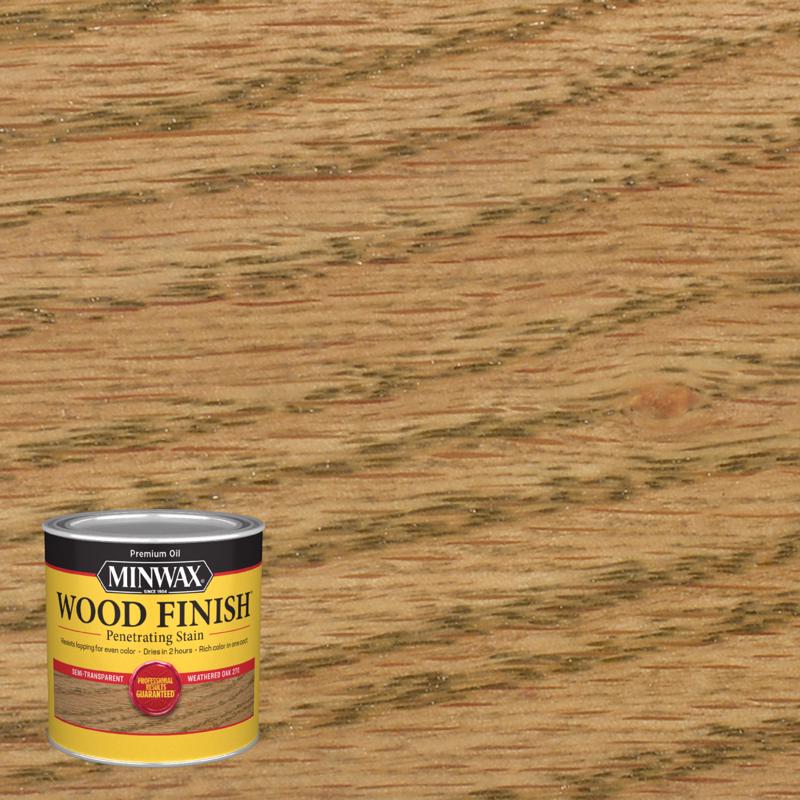 Minwax Wood Finish Semi-Transparent Weathered Oak Oil-Based Penetrating ...