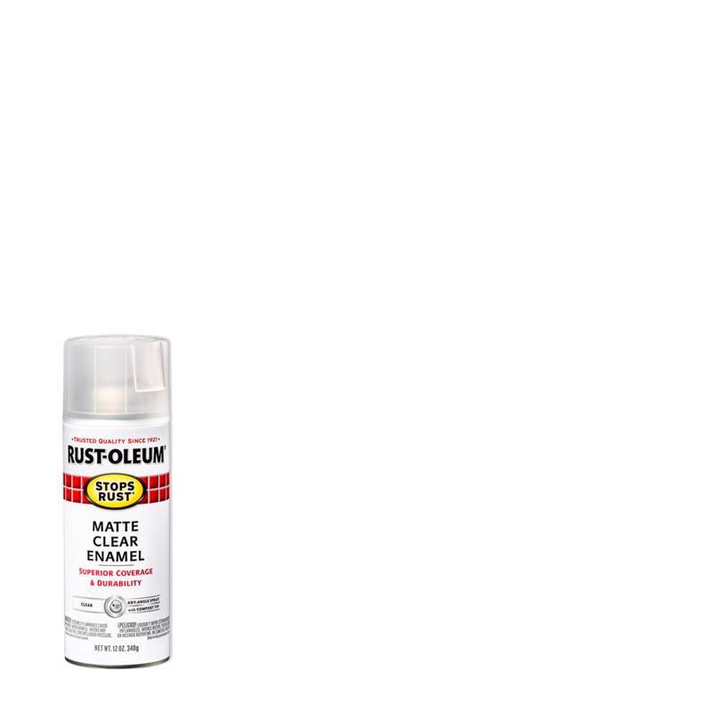 Rust-Oleum 285093 Rust Preventative Spray Paint, Matte, Clear, 12 oz ...