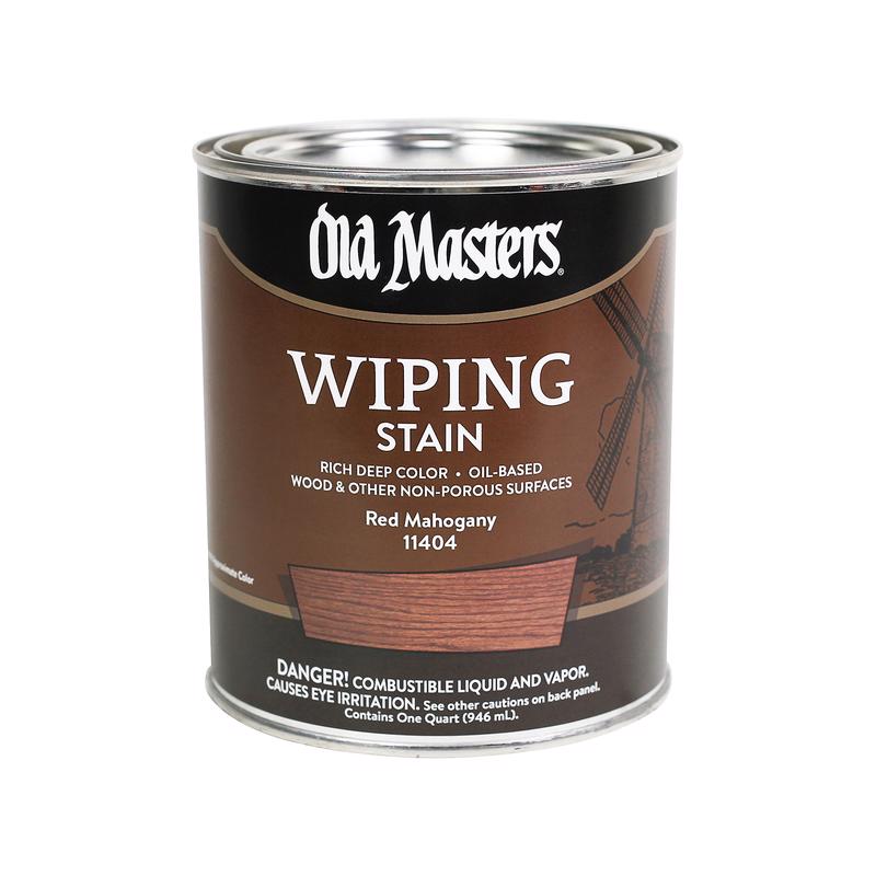 Old Masters Semi-Transparent Red Mahogany Oil-Based Wiping Stain 1 qt ...