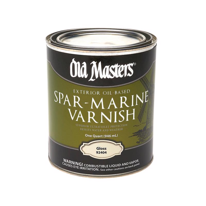 Old Masters 92404 Spar Marine Varnish, Gloss, Liquid, 1 qt, Pail, Pack ...