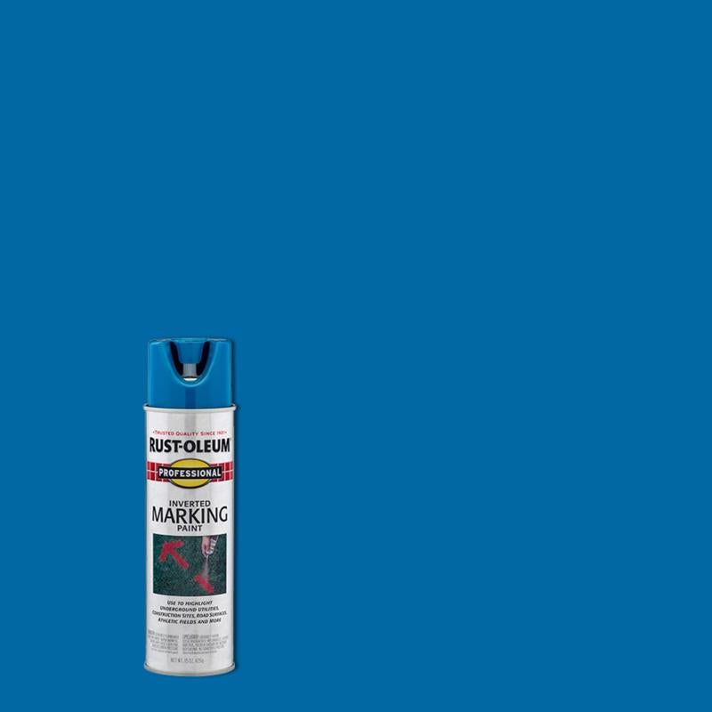Rust-Oleum Professional Caution Blue Inverted Marking Paint 15 oz, Pac ...