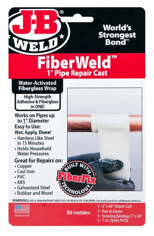 J-B Weld FiberWeld 38248 Pipe Repair Cast, 48 in L, 2 in W, Fiberglass ...