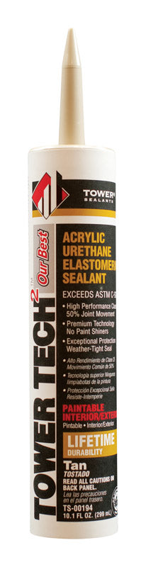 Tower Sealants Tower Tech2 TS-00194 Sealant, Tan, 60 min Curing, -40 t ...