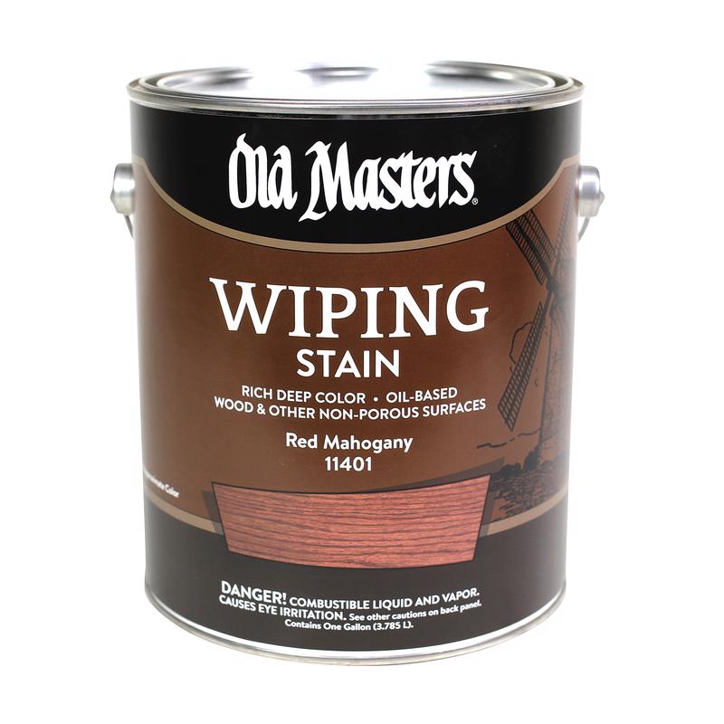 Old Masters Semi-Transparent Red Mahogany Oil-Based Wiping Stain 1 gal ...