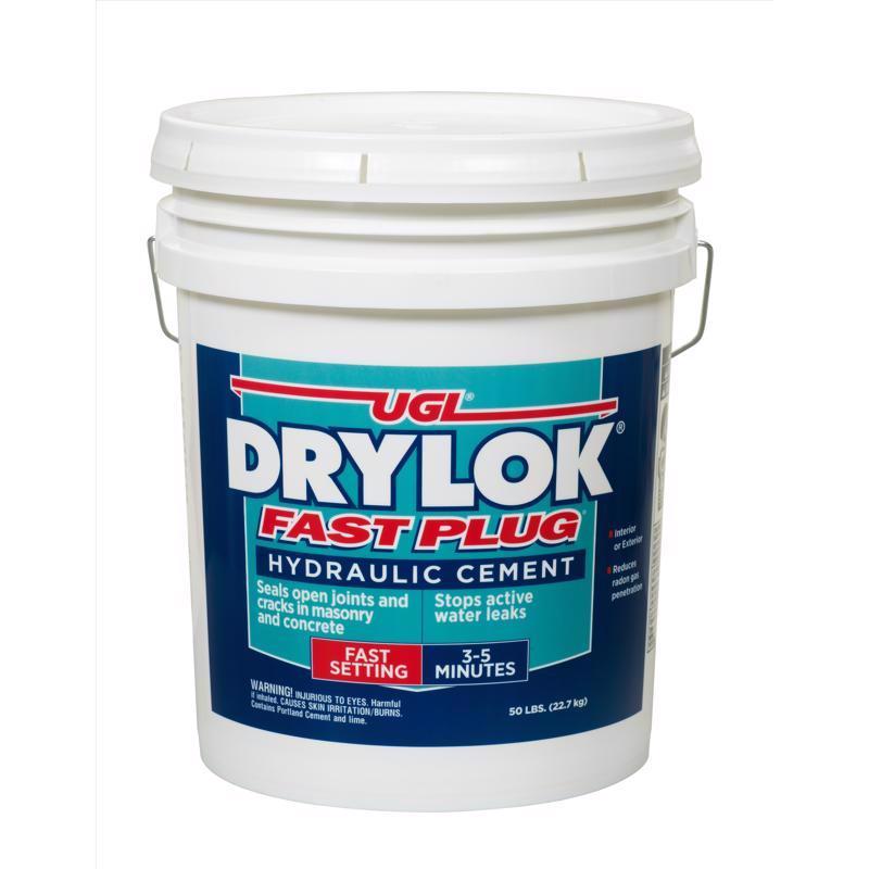 Drylok Fast Plug Hydraulic Cement 50 lb Gray, MACE1895390, 00930 ...