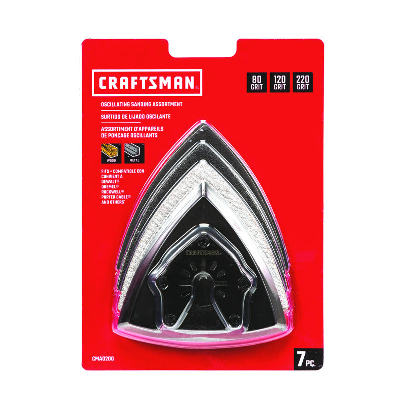 Craftsman Triangular Oscillating Sanding Set 7 pc, MACE2004099, CMAO200 ...