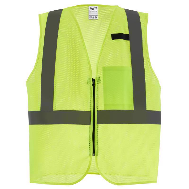 Milwaukee CSA Type R/Class 2 Reflective Mesh/One Pocket Safety Vest ...