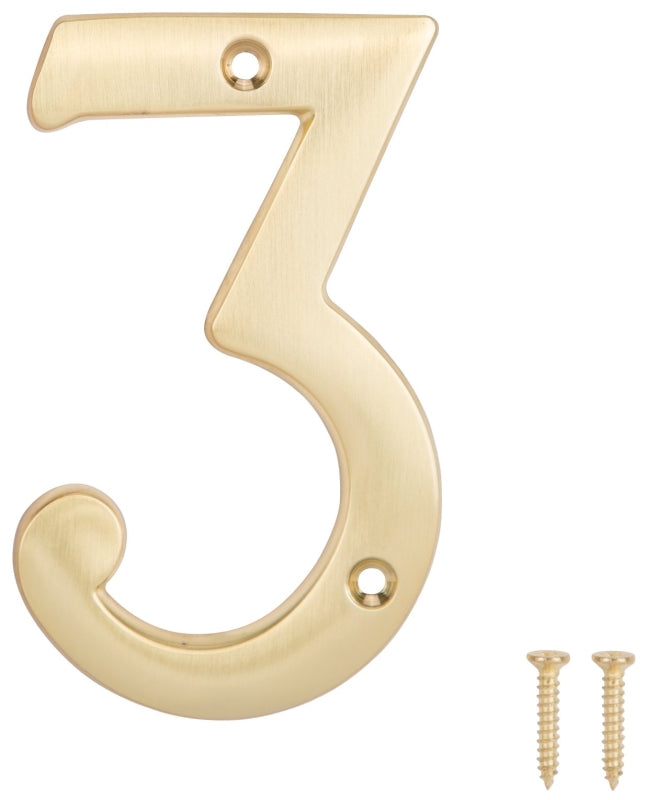 ProSource N-Z043PB3L-PS House Number, Character: 3, 4 in H Character ...