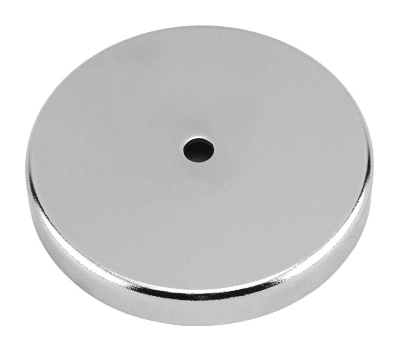 Magnet Source .303 in. L X 2.04 in. W Silver Round Base Magnet 25 lb ...