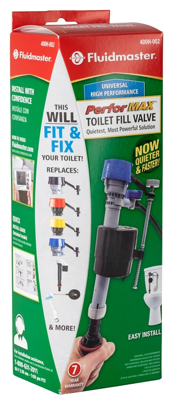 Fluidmaster PerforMAX Series 400H-002-P10 Fill Valve, Plastic Body ...