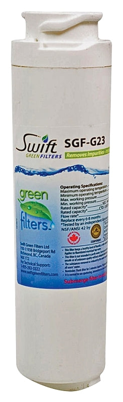 Swift Green Filters SGF-MSWF/G23 Refrigerator Water Filter, 0.5 gpm, 0. ...