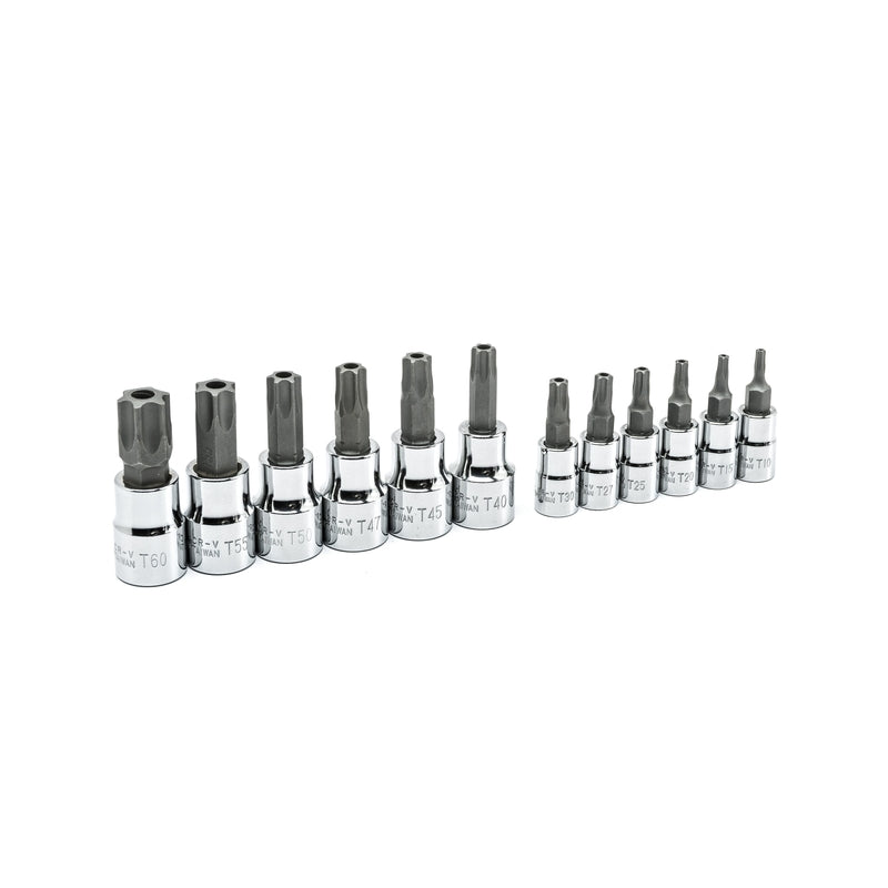 Crescent 1/4 and 3/8 in. drive 6 Point Tamper Proof Torx Bit Socket Se ...