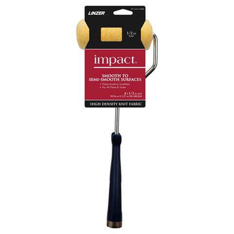 Linzer Better 4 in. W Mini Trim Roller with Frame Threaded End, Pack o ...