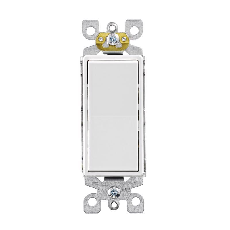 Leviton Decora 15 amps Three Pole 3-Way Rocker Switch White 10 pk ...