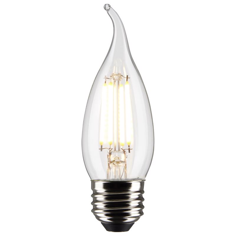 Satco CA10 (Flame Tip) E26 (Medium) Filament LED Bulb Soft White 40 Wa ...