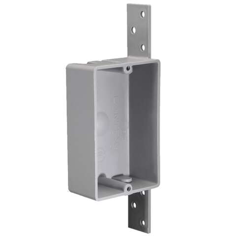 Cantex EZ Box New Work 8 cu in Rectangle PVC 1 gang Outlet Box Gray ...