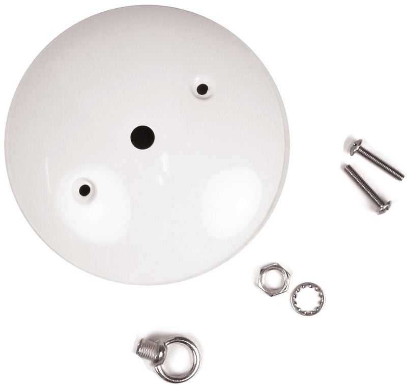 Jandorf 60211 Canopy Kit, Ceiling, White, For: Outlet Boxes, Hang Ceil ...