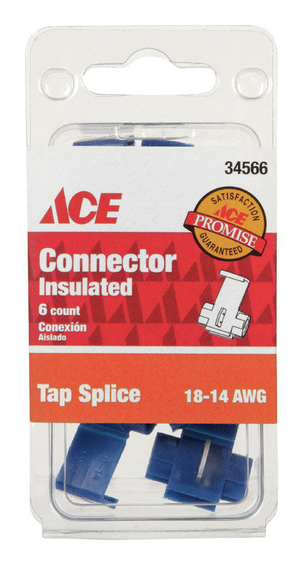 Ace 18-14 AWG Insulated Wire Tap Splice Connector Blue 6 pk, MACE34566 ...