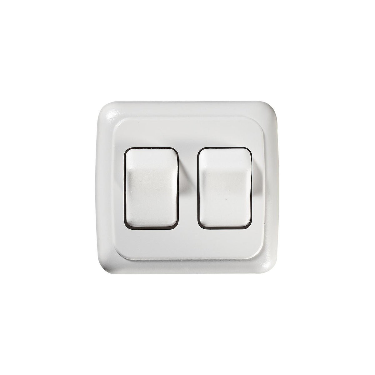 RV Designer S533 White Double On/Off Contoured RV Switch in Plate ...