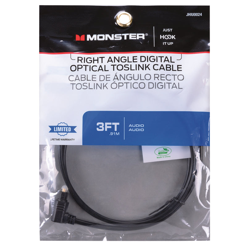 Monster Just Hook It Up 3 ft. L Digital Optical Toslink Cable Digital ...