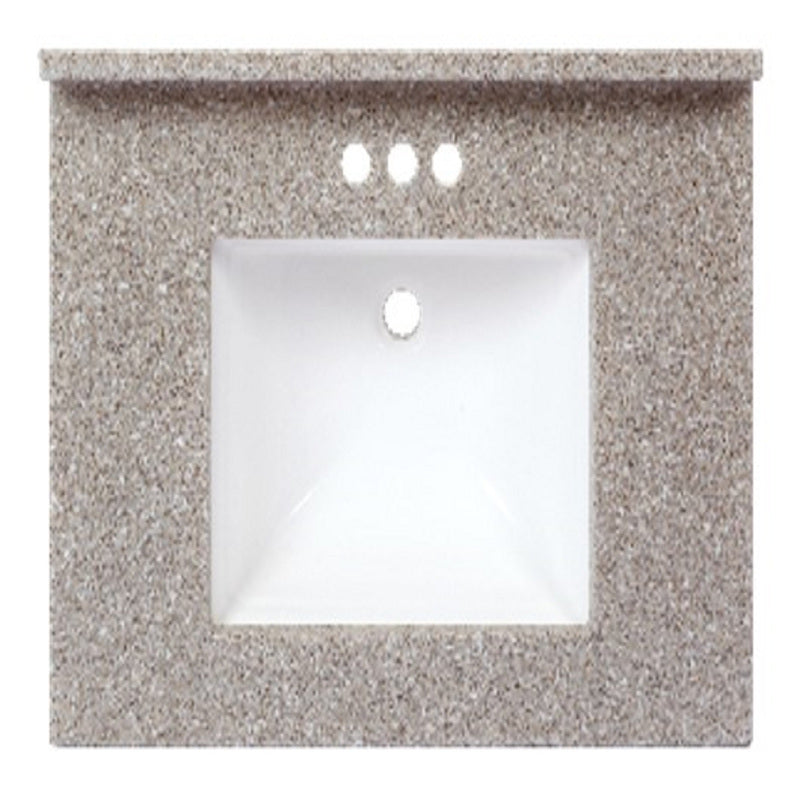 Arstar Charlotte Cultured Marble Vanity Top 31 in. W X 22 in. D Latte ...