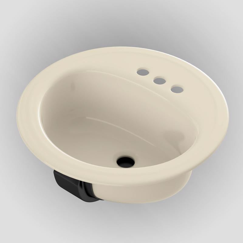 Bootz Laurel Series 021-2435-06 Lavatory Sink, Round Basin, 3-Deck Hole ...