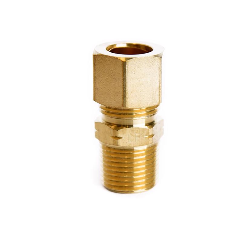 ATC 1/2 in. Compression in. X 3/8 in. D Male Brass Connector, Pack of 5 ...