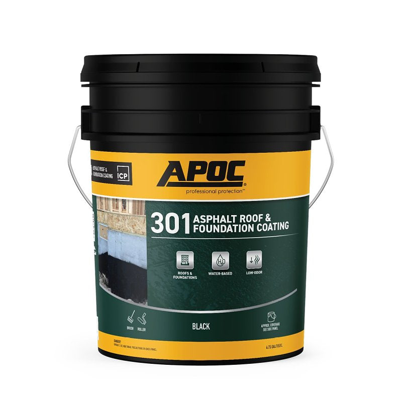 APOC AP-301 Series AP-3015 Asphalt Roof and Foundation Coating, Black ...