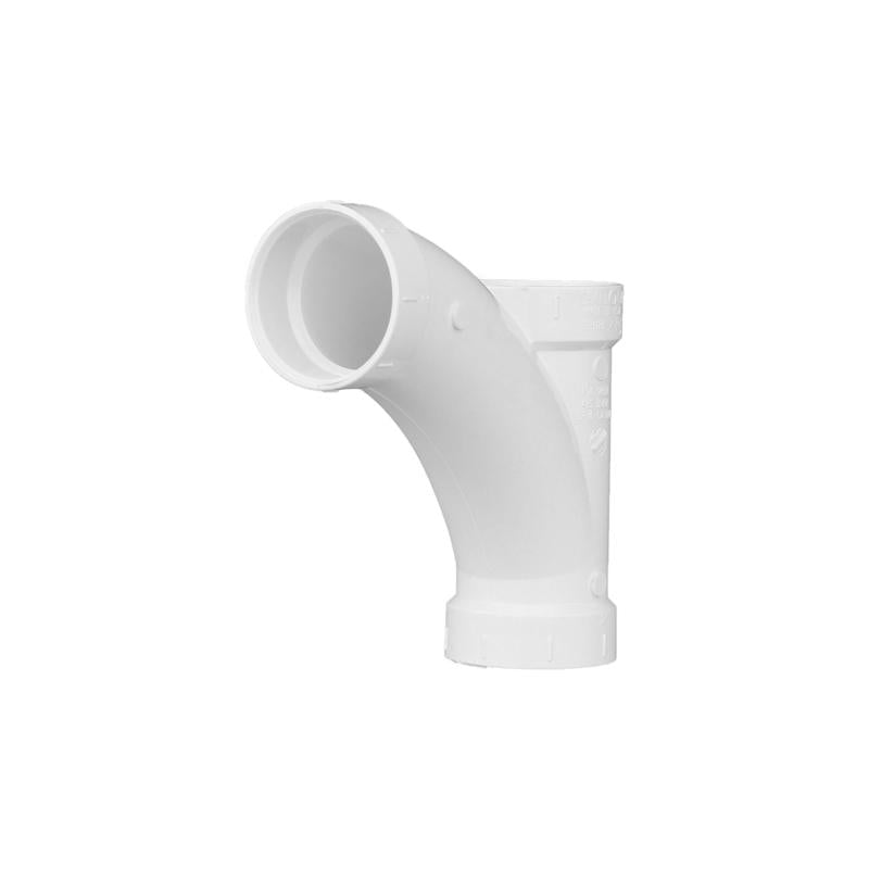 Charlotte Pipe Schedule 40 2 in. Hub X 2 in. D Hub PVC Long Turn Wye 1 ...