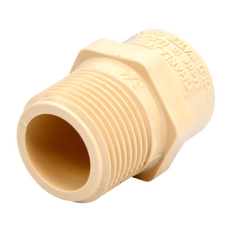 Charlotte Pipe FlowGuard 3/4 in. MPT X 3/4 in. D Slip CPVC Male Adapter ...