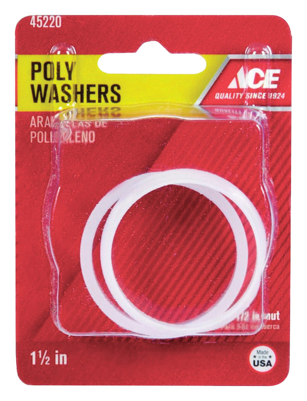 Ace 1-1/2 in. D Plastic Poly Washer 2 pk, Pack of 5 – Mrosupreme.com