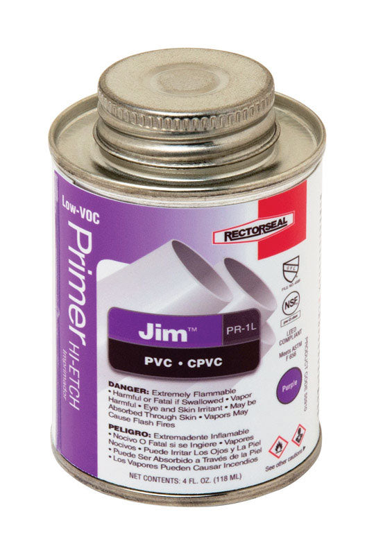 RectorSeal Jim Purple Primer For CPVC/PVC 4 oz, VACE4599536, 55910 ...
