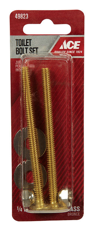 Ace Toilet Bolt Set Brass, MACE49823, CE835-141, Mrosupreme.com